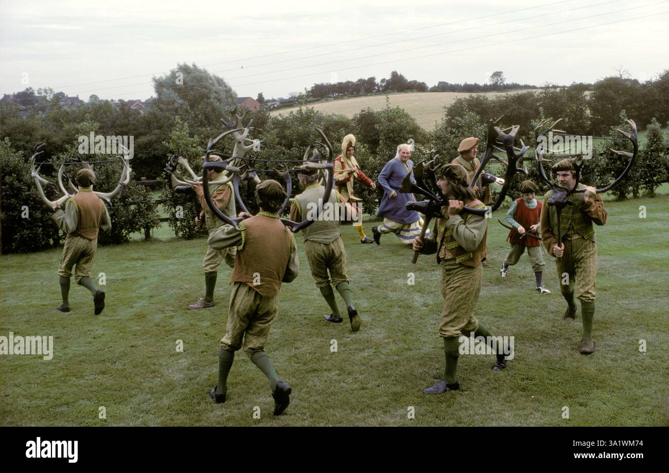 Tradition English countryside folklore festival. Abbots Bromley Horn ...