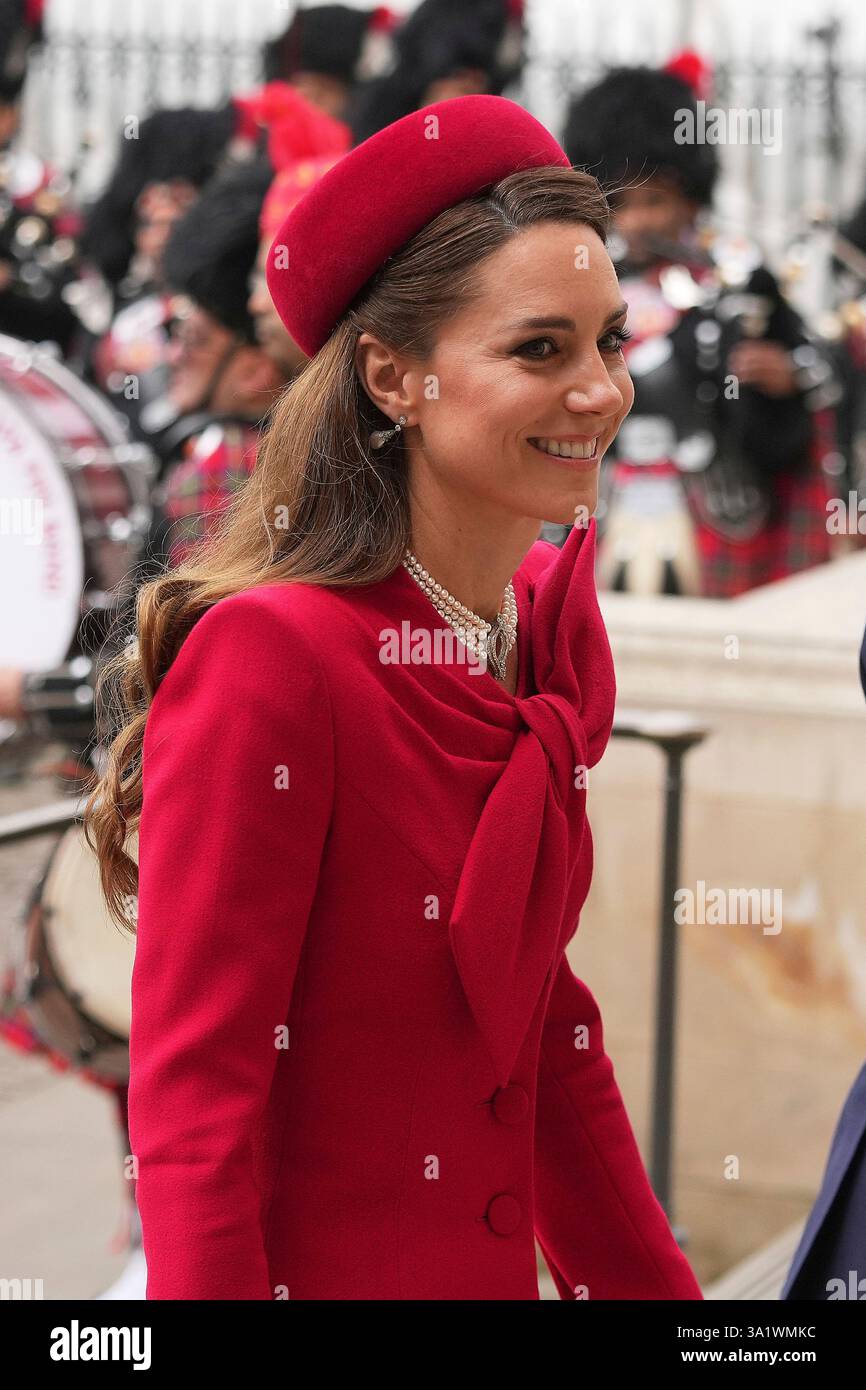 Britain's Kate, the Princess of Wales arrives to attend the annual ...