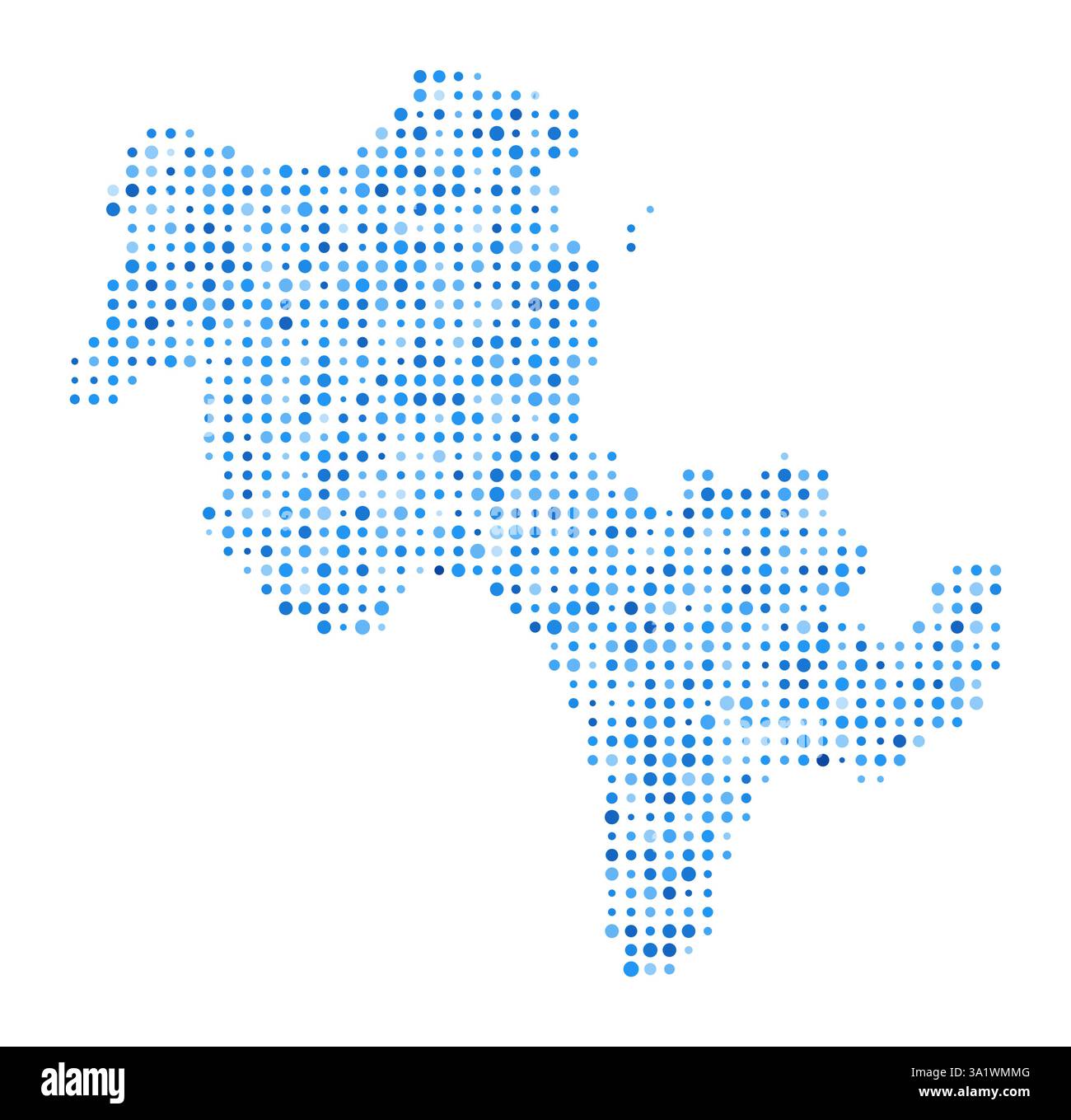 Koh Rong Dot Map. Island Digital Style Shape. Koh Rong vector image ...