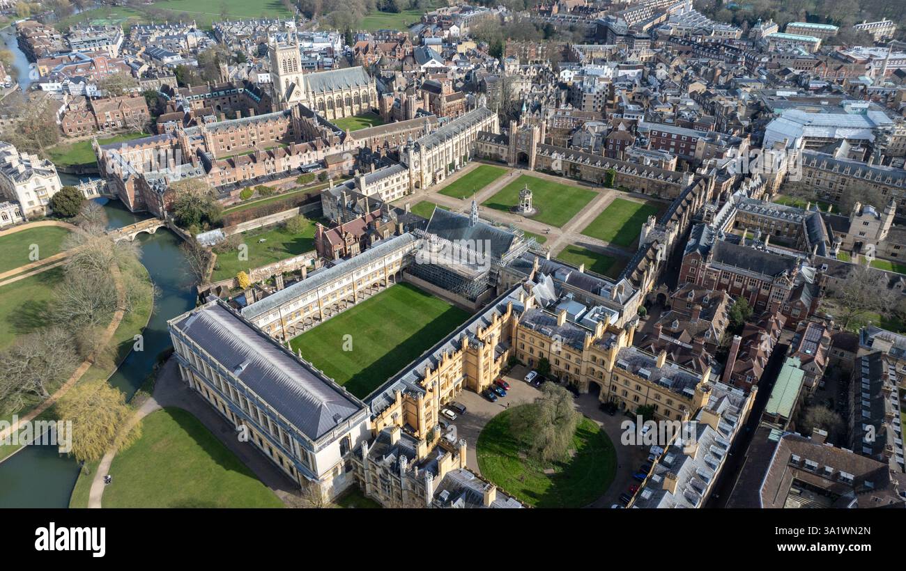 Picture dated Feb 7 2025 shows a general aerial view of Trinity College ...
