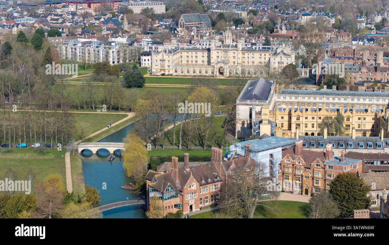 Picture dated Feb 7 2025 shows a general aerial view of Cambridge ...