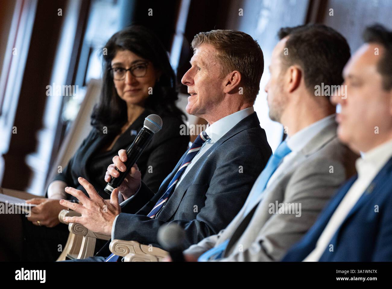 EDITORIAL USE ONLY Astronaut Major Tim Peake attends the Sustainable ...