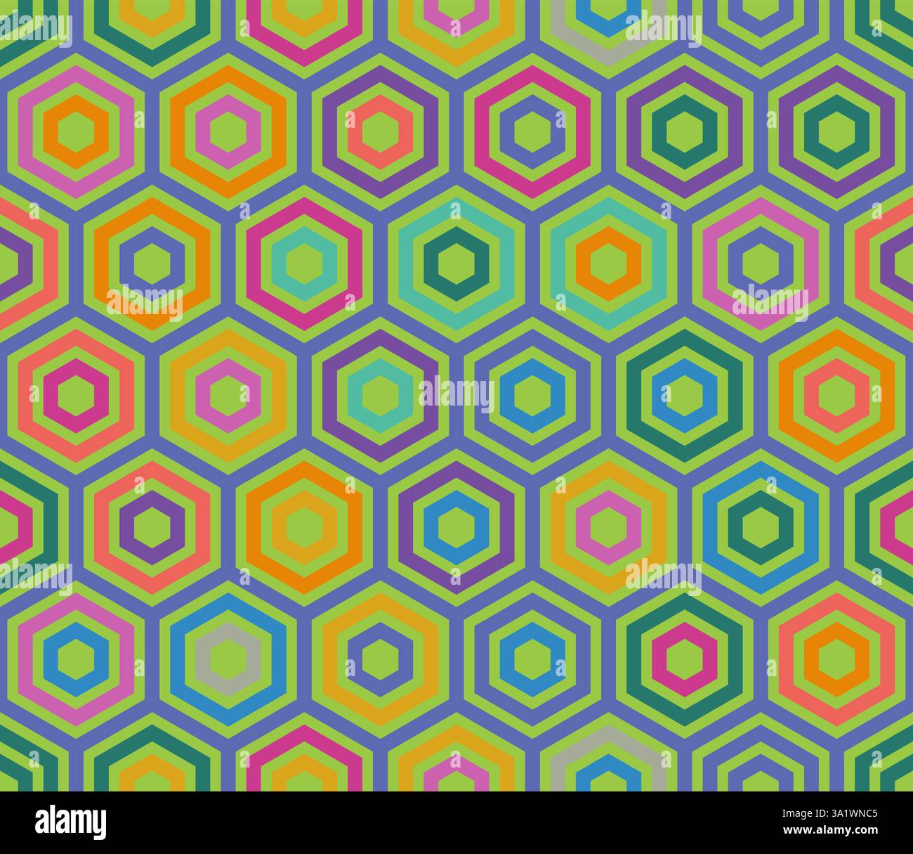 Geometric pattern. Plain hexagon frames. Large hexagon shapes. Multiple tones color palette ...