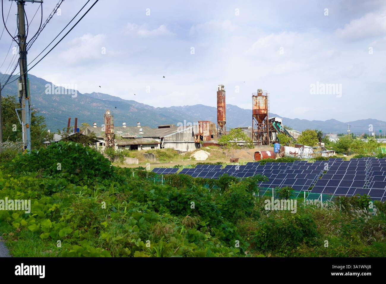 Namwon City, South Korea - October 3rd, 2021: A rusting industrial site ...