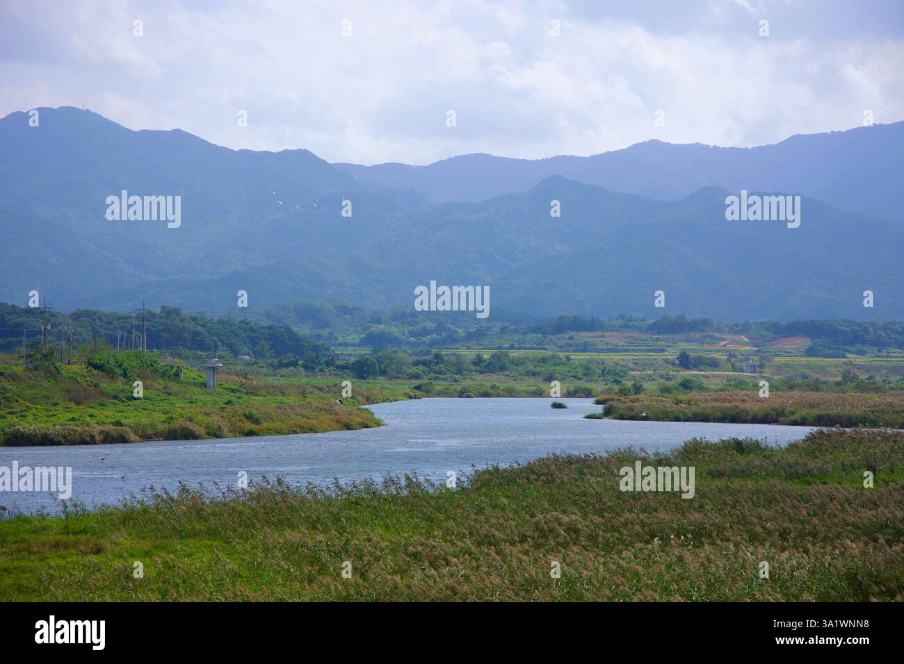 Namwon City, South Korea - October 3rd, 2021: The Seomjin River ...