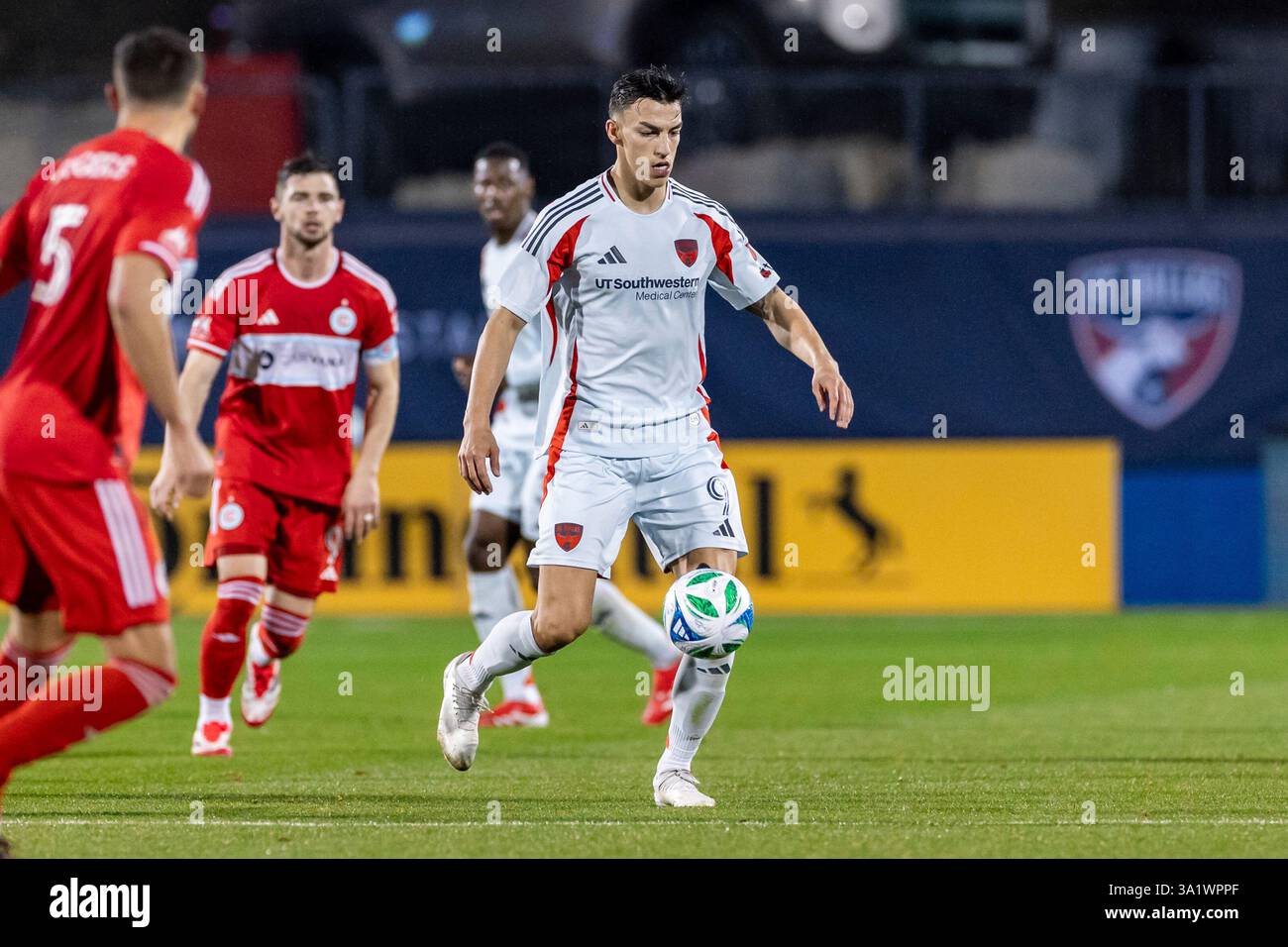 FRISCO, TX - MARCH 08: FC Dallas forward Petar Musa (#9) dribbles the ...