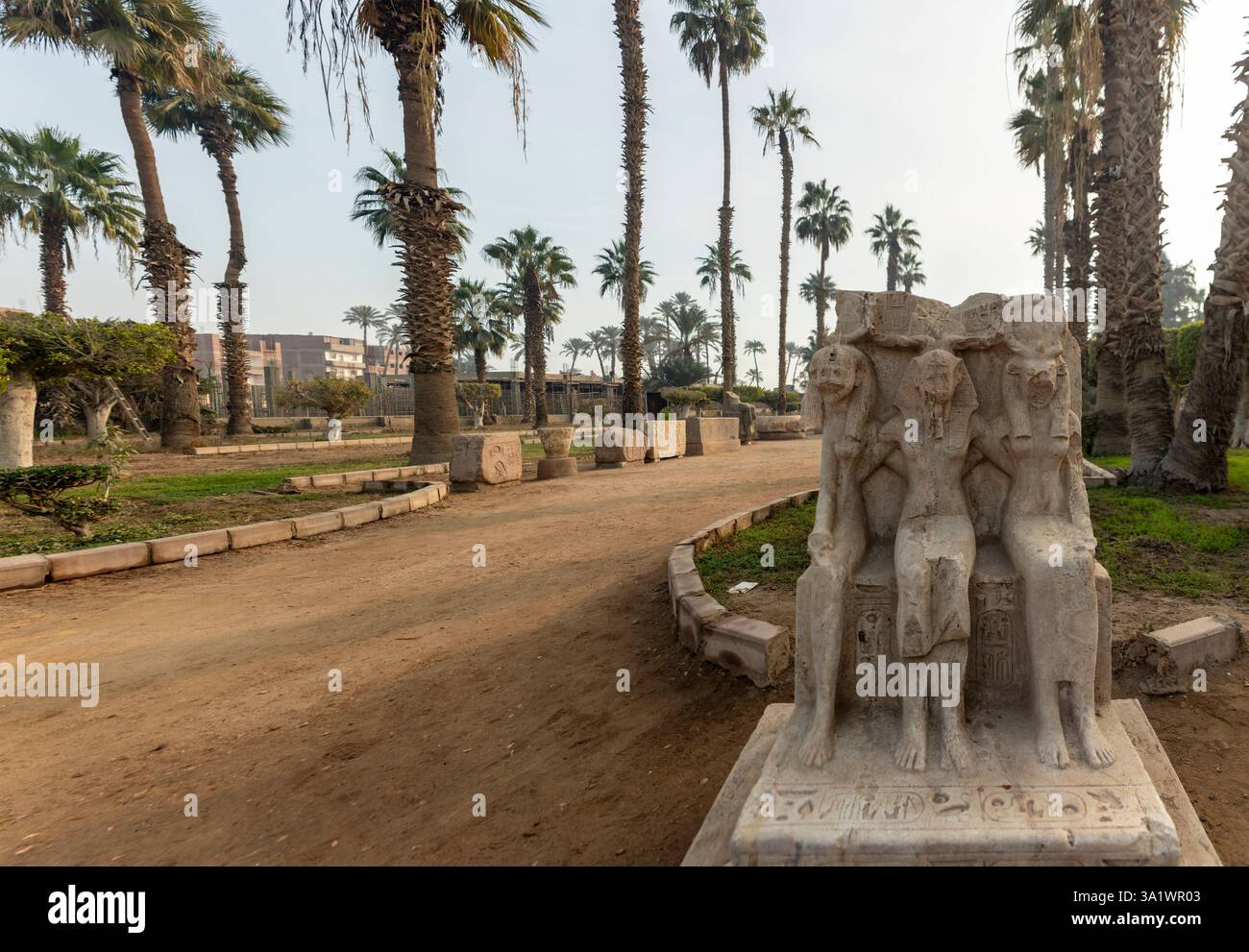 Memphis, Egypt; January 20, 2024: Witness the guardian Egyptian Triad ...
