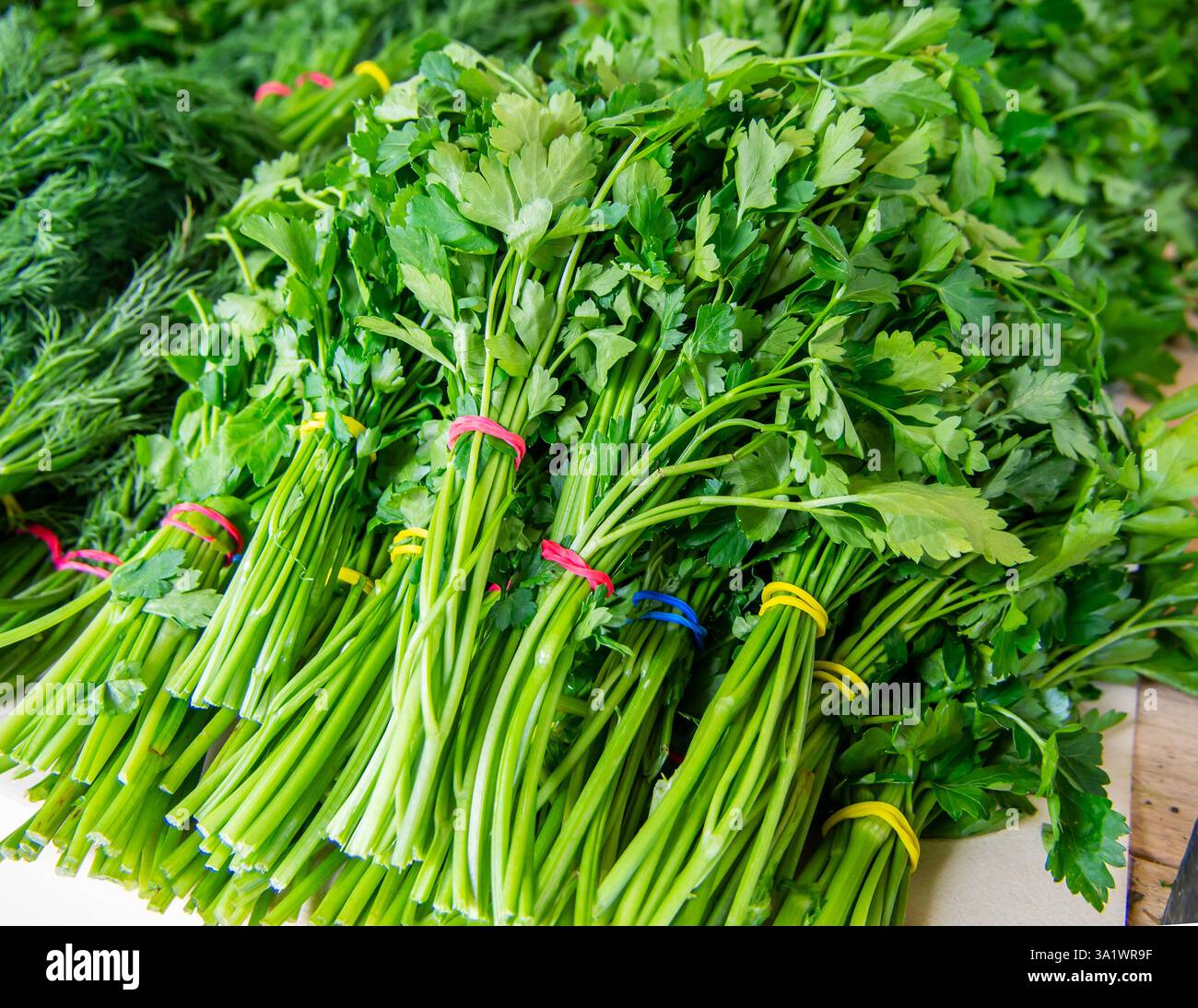 Bunches organic fresh parsley hi-res stock photography and images - Alamy