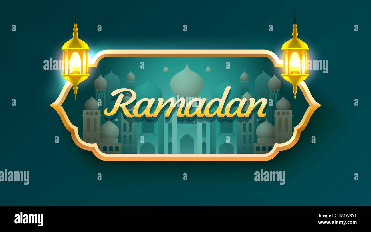 Ramadan frame cover greeting Stock Vector Images - Alamy