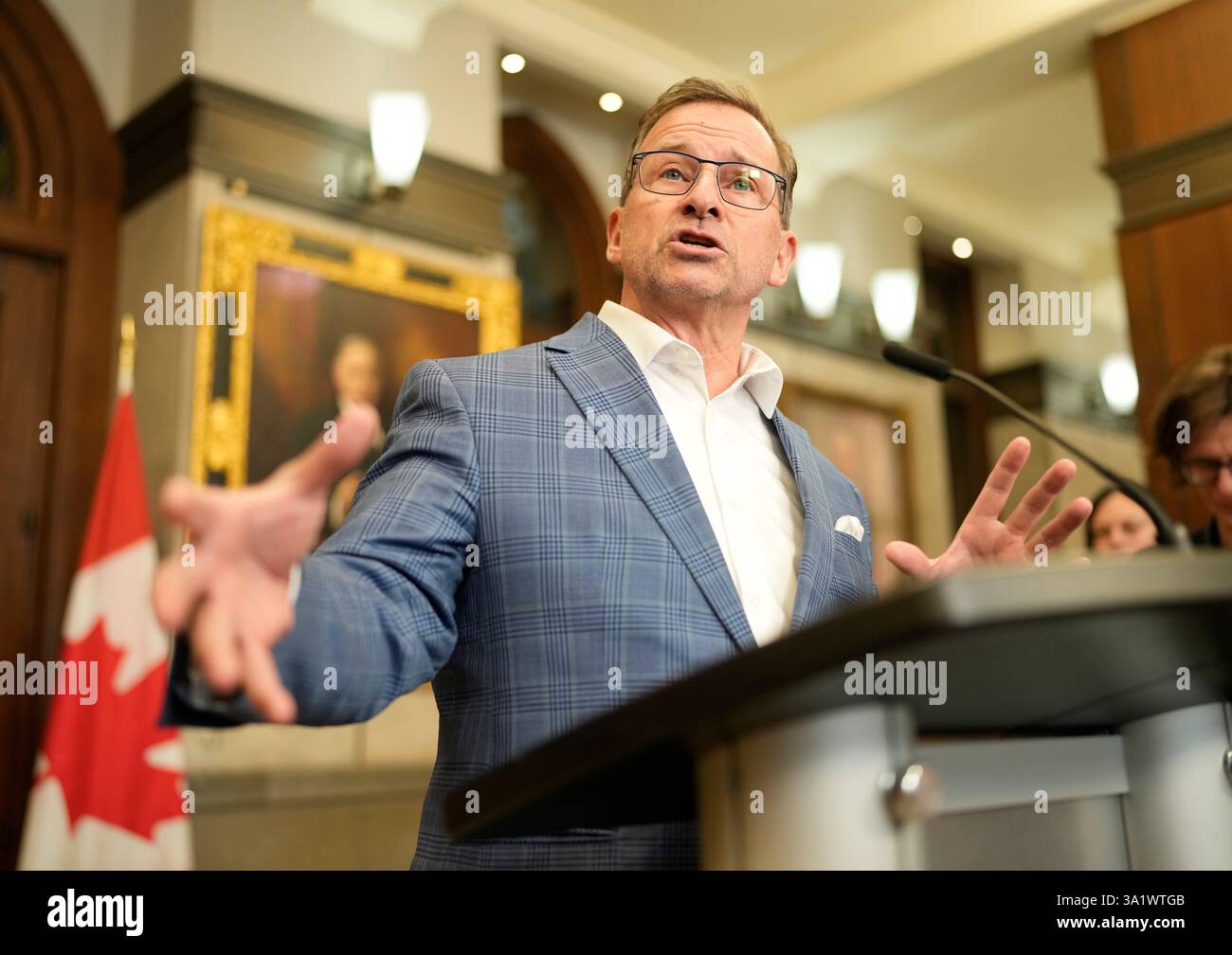 Ottawa, Canada. 10th Mar, 2025. Bloc Quebecois Leader Yves-Francois ...