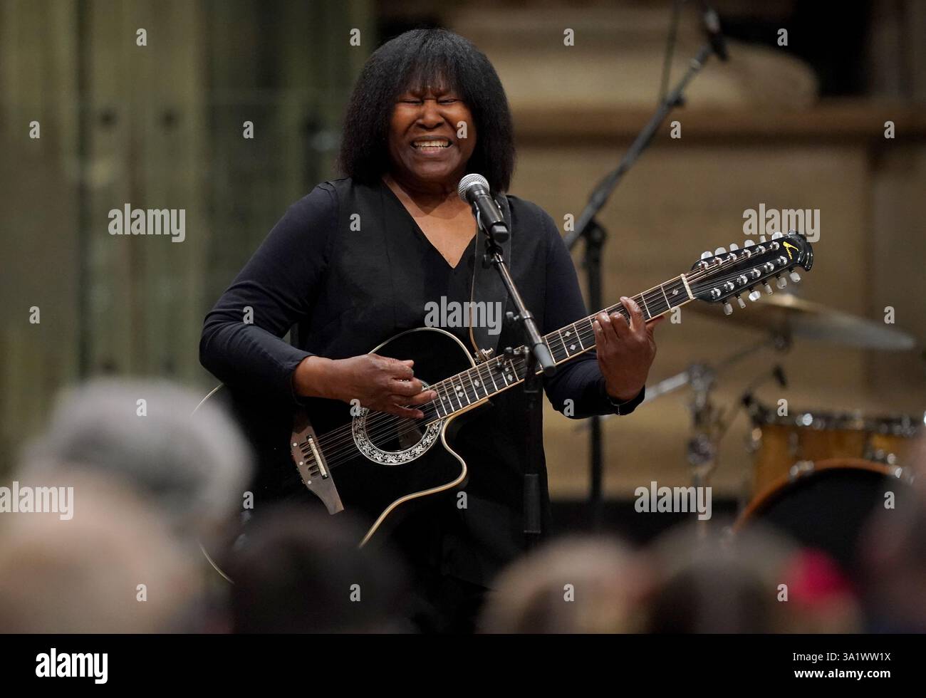 Joan Armatrading performing during the annual Commonwealth Day Service ...