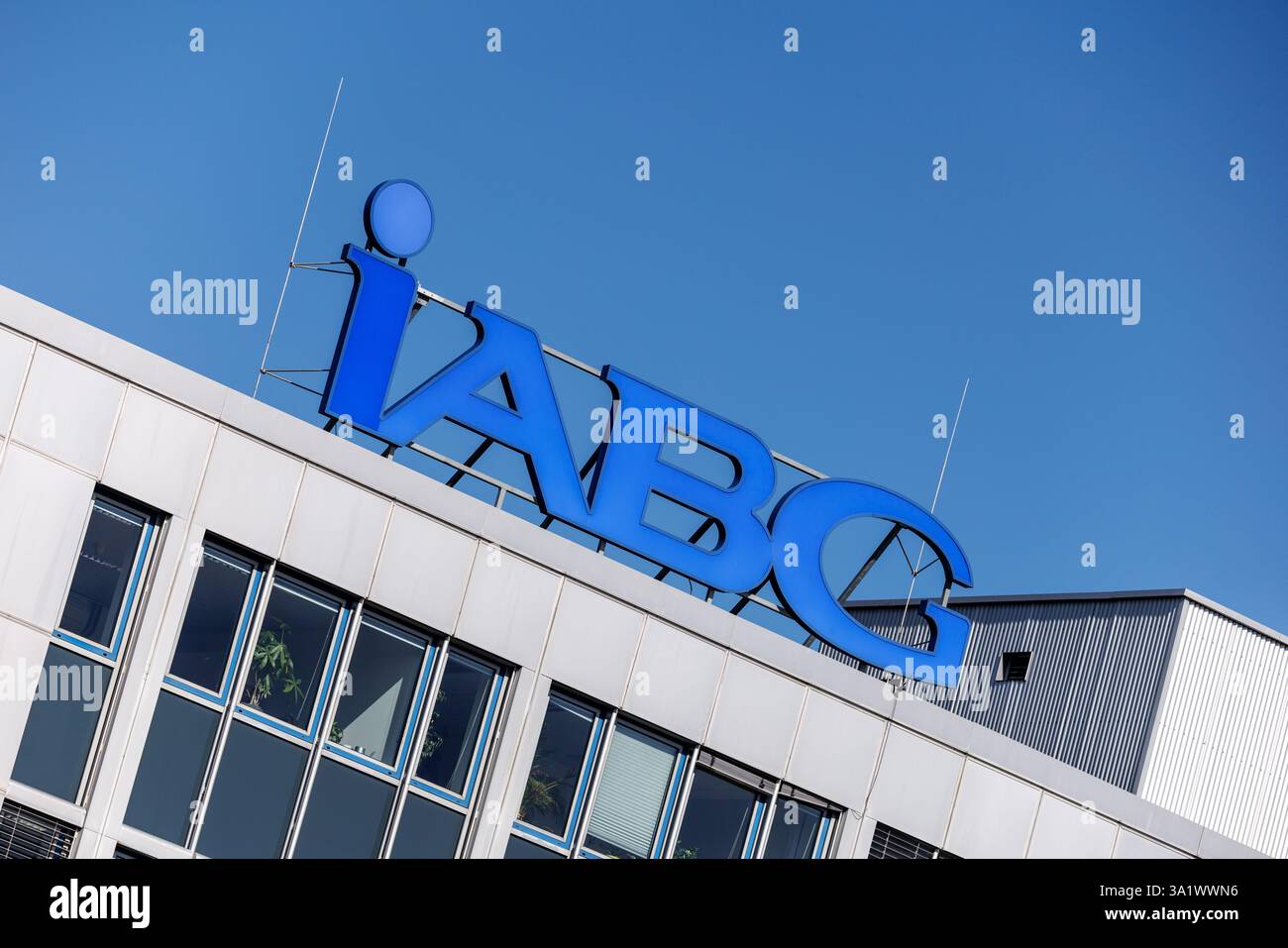 Taufkirchen, Germany. 09th Mar, 2025. The lettering and logo of IABG ...
