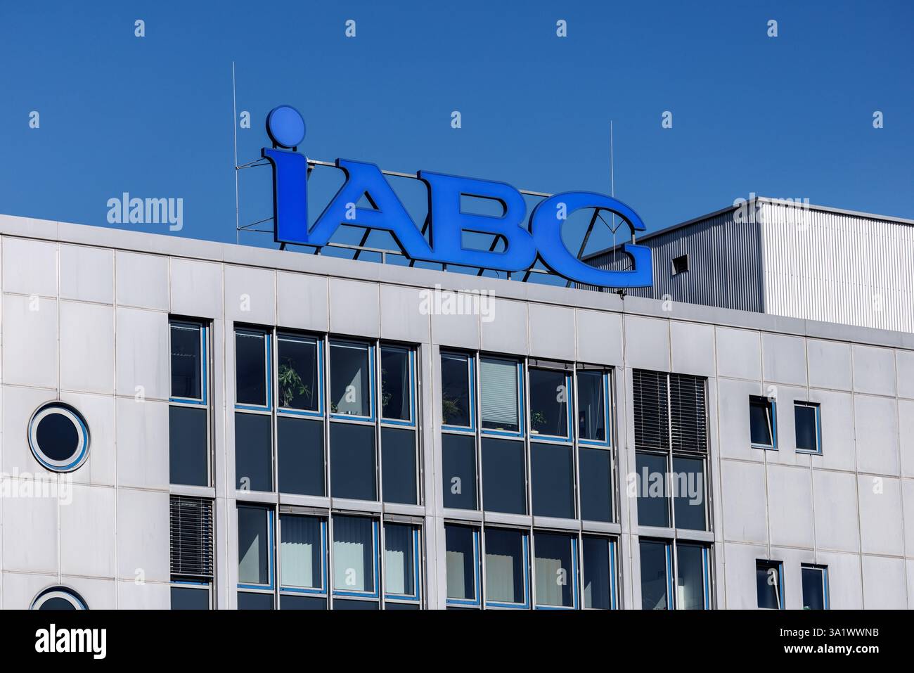 Taufkirchen, Germany. 09th Mar, 2025. The lettering and logo of IABG ...