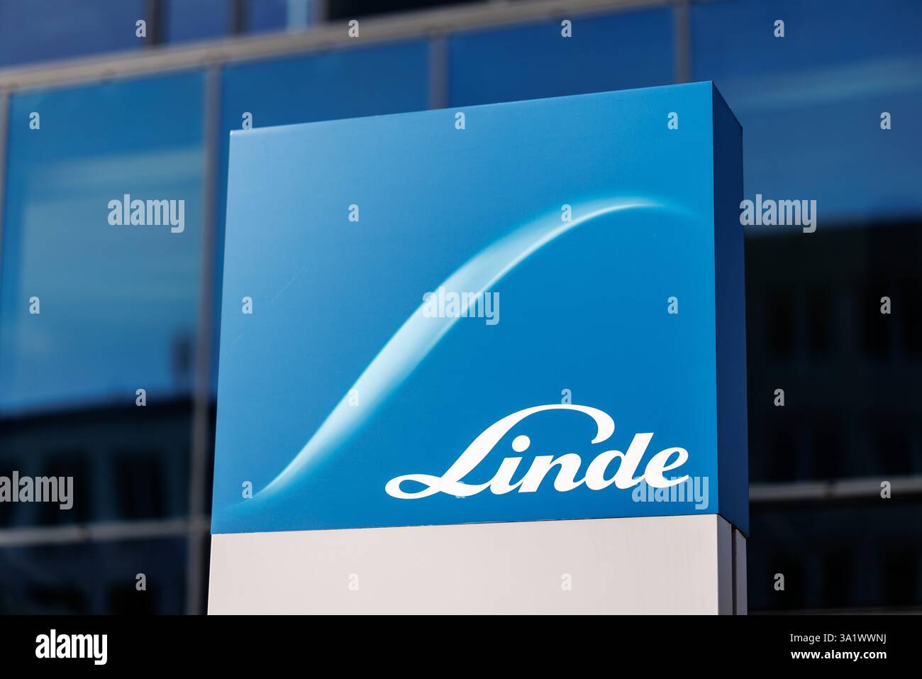 Pullach, Germany. 09th Mar, 2025. The logo and lettering of the ...