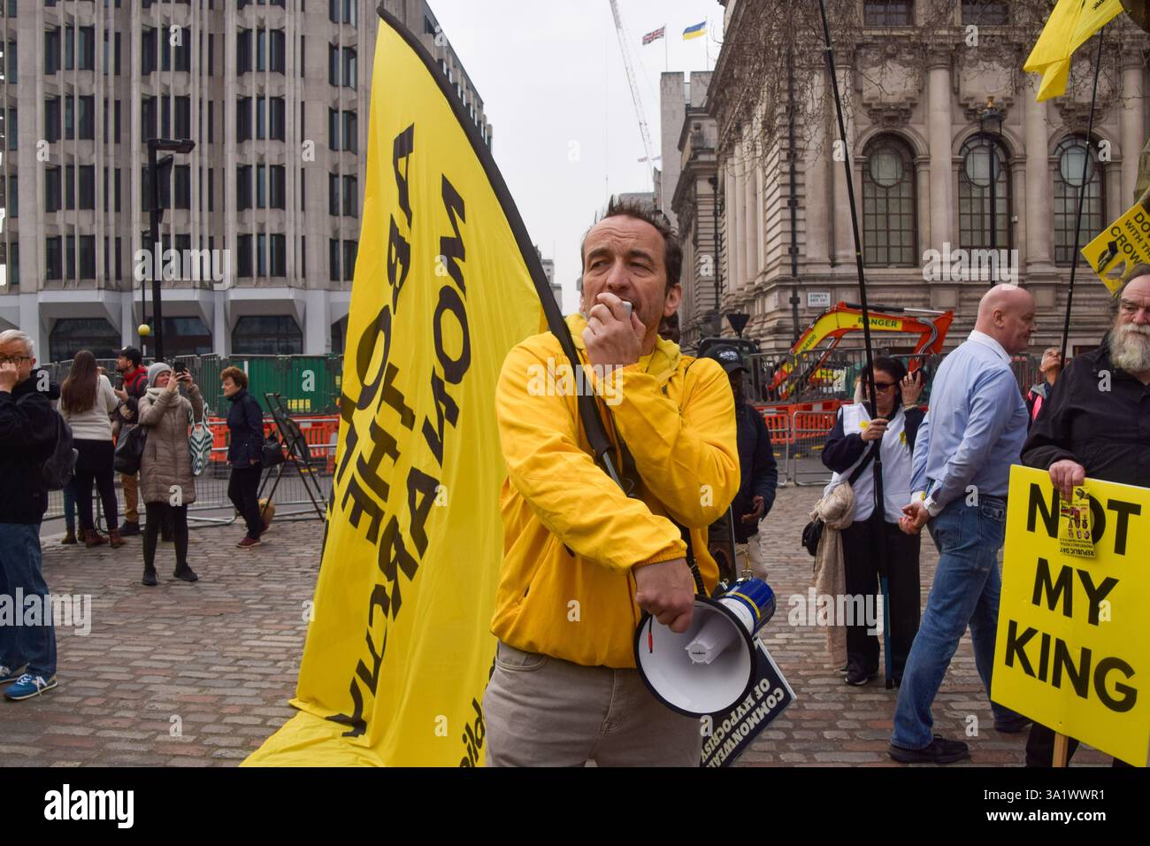 London, UK. 10th March 2025. Graham Smith, CEO of anti-monarchy group ...