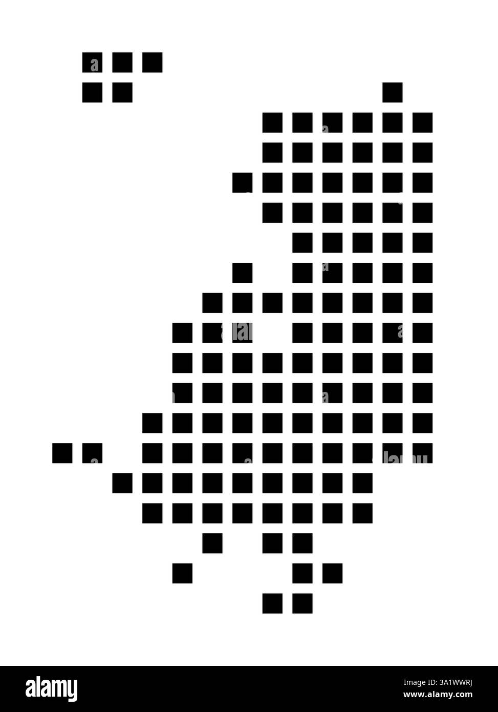 Racine outline map hi-res stock photography and images - Alamy