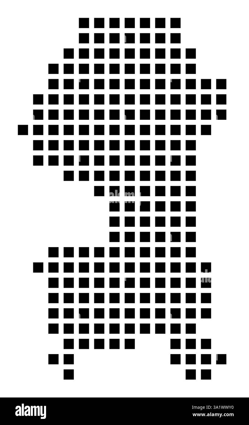 Symbol Map of the City Seattle (Washington) showing the city with a ...