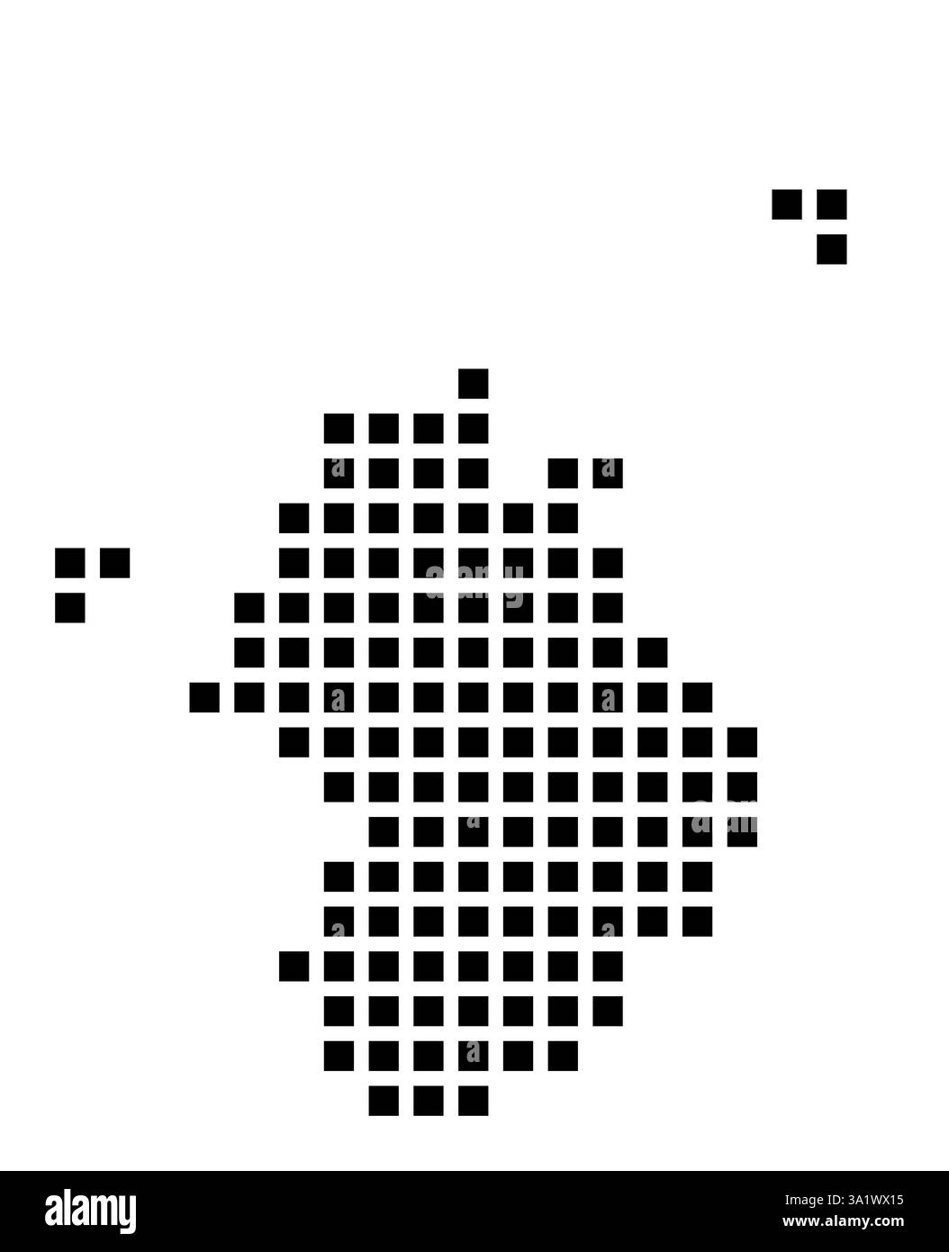 Symbol Map of the City Tyler (Texas) showing the city with a pattern of ...