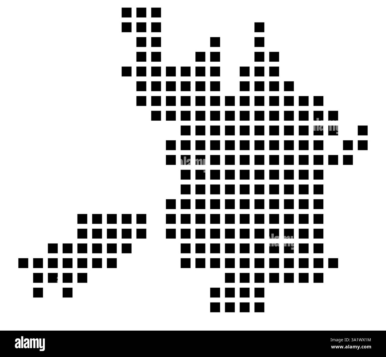 Symbol Map of the City Spokane (Washington) showing the city with a ...