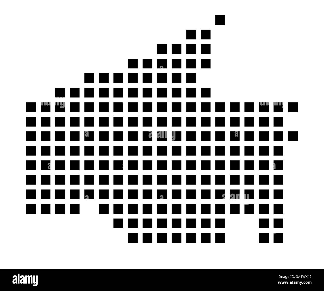 Symbol Map of the City Allen (Texas) showing the city with a pattern of ...