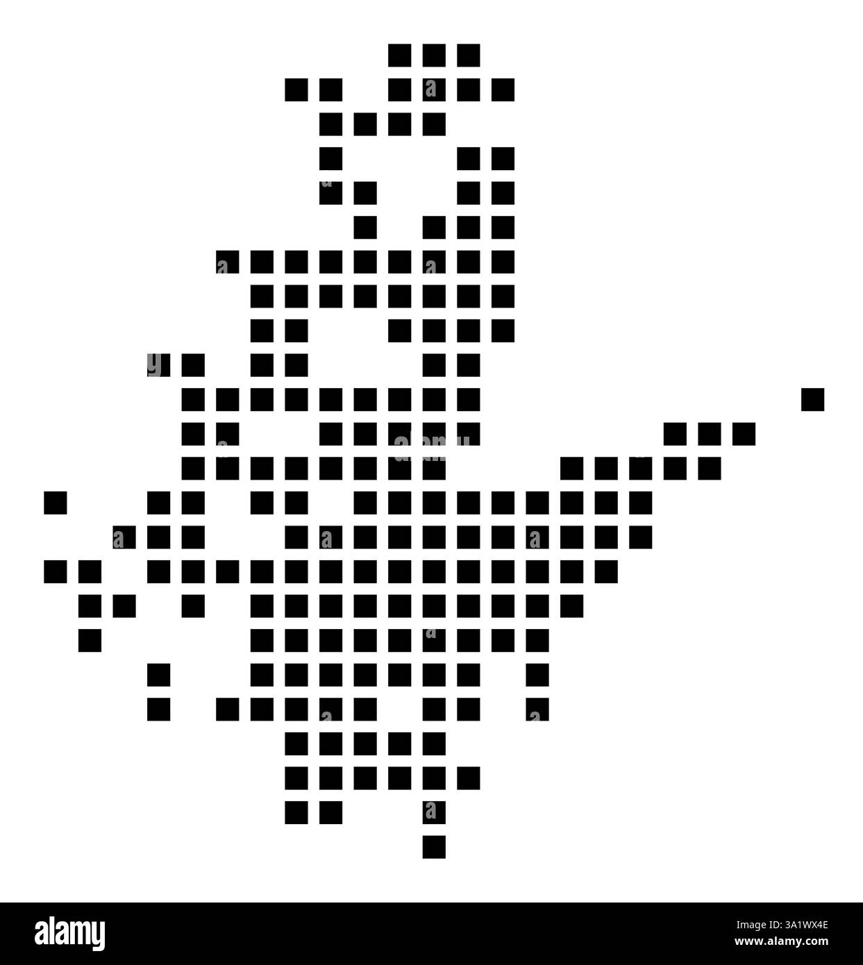 Symbol Map of the City Fort Worth (Texas) showing the city with a ...