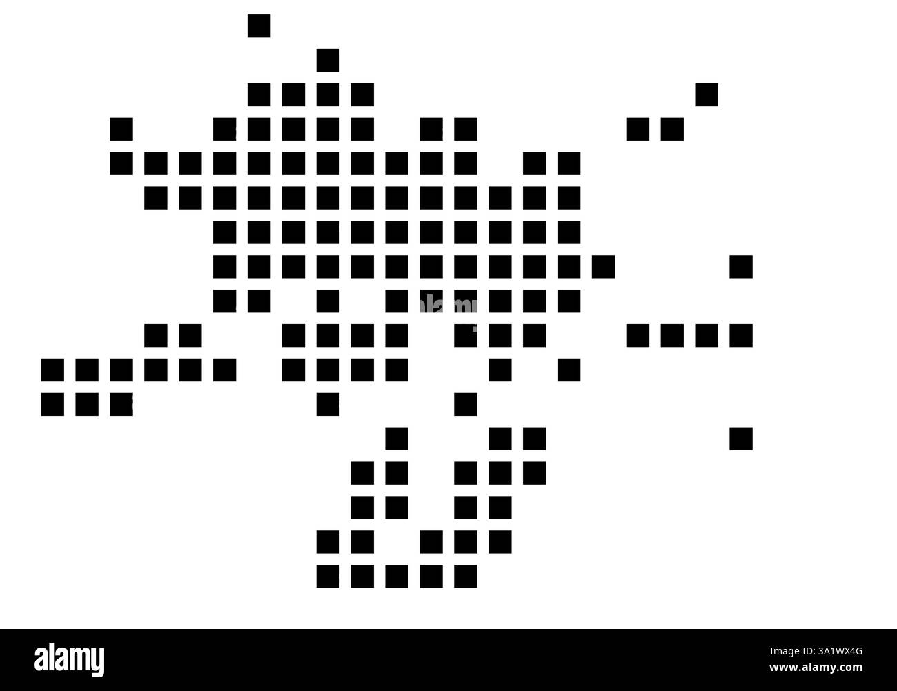 Symbol Map of the City Kingsport (Tennessee) showing the city with a ...