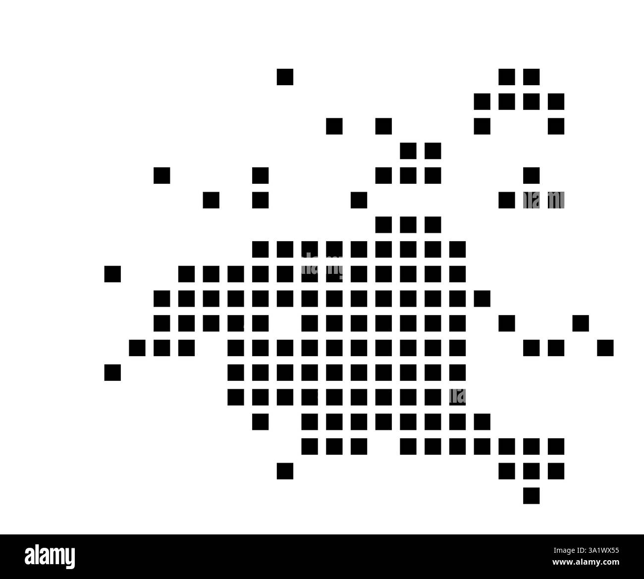 Symbol Map of the City Houston (Texas) showing the city with a pattern ...