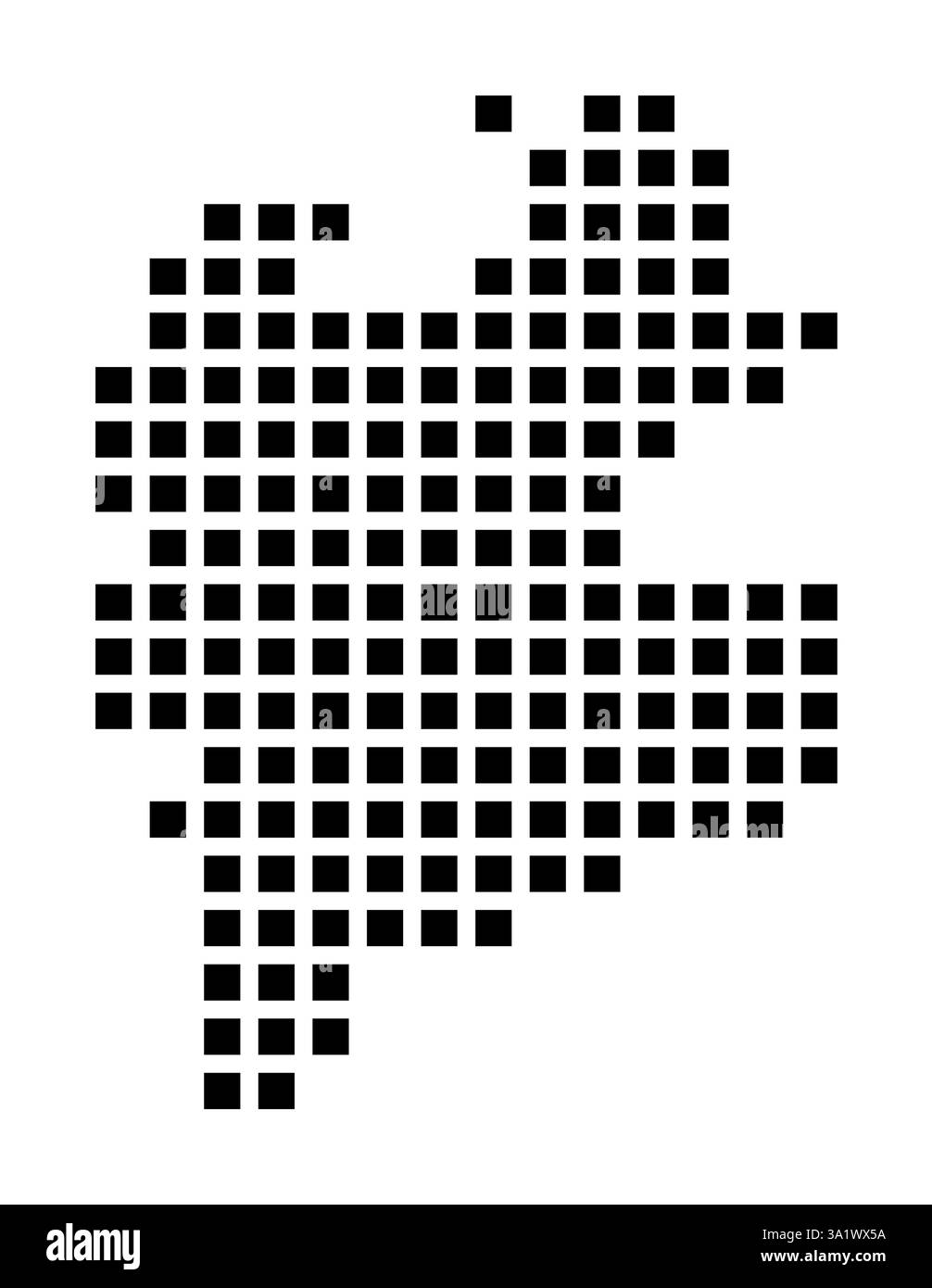 Symbol Map of the City Carrollton (Texas) showing the city with a ...