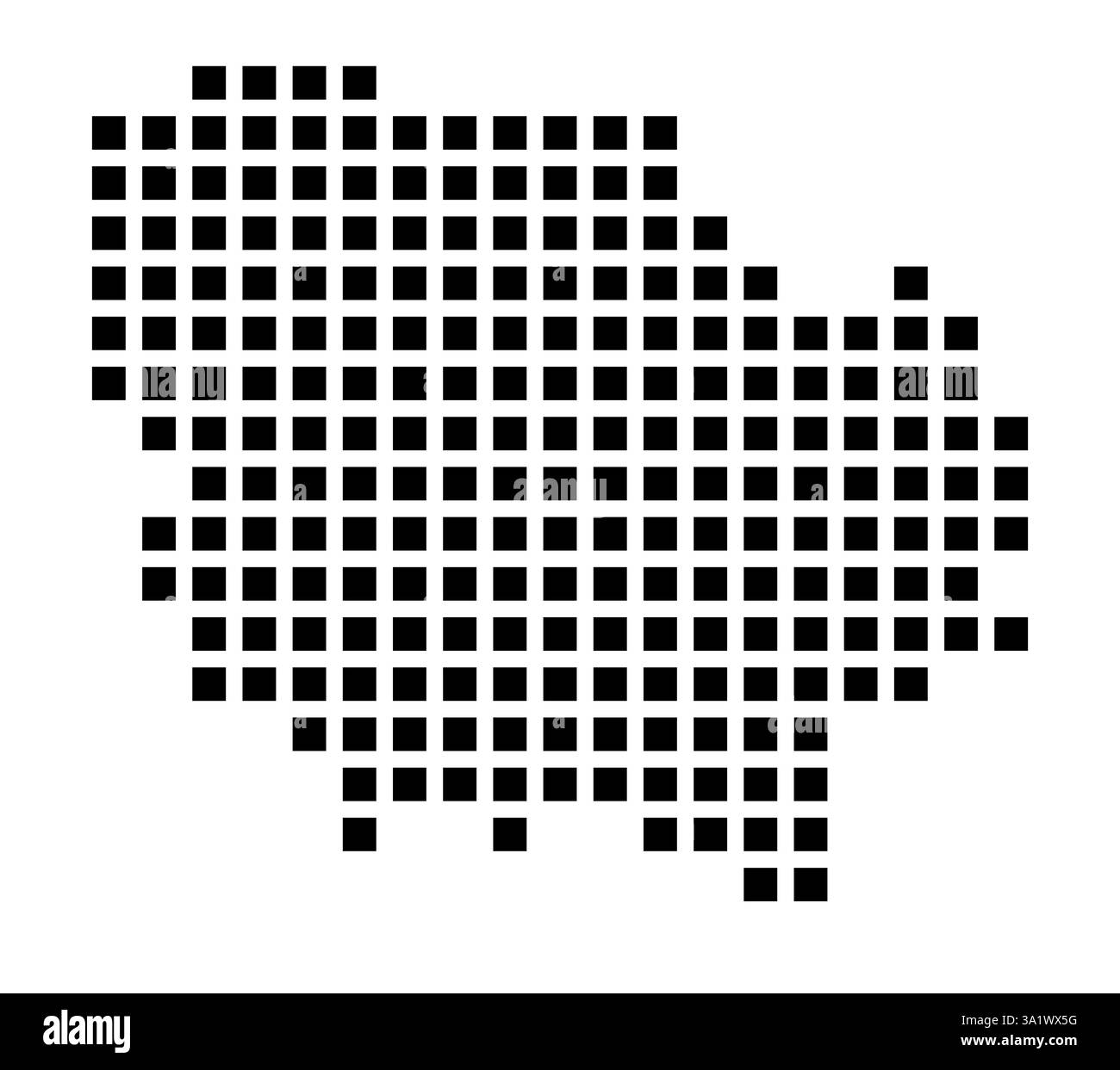 Symbol Map of the City Mansfield (Texas) showing the city with a ...