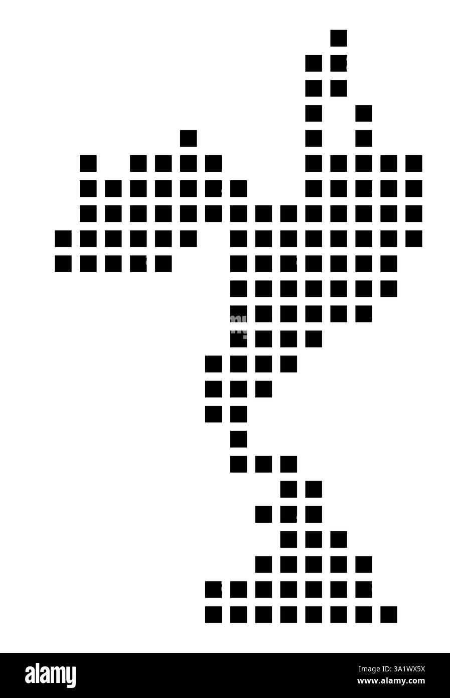 Symbol Map of the City Port Arthur (Texas) showing the city with a ...