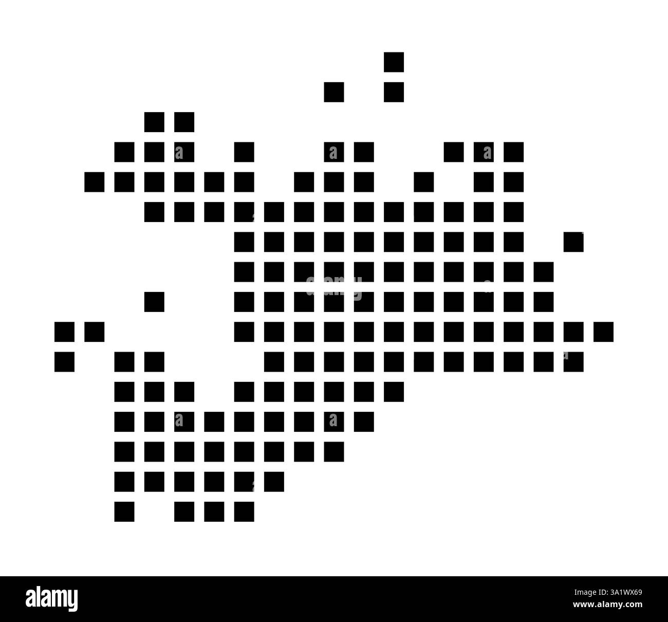 Symbol Map of the City Leander (Texas) showing the city with a pattern ...