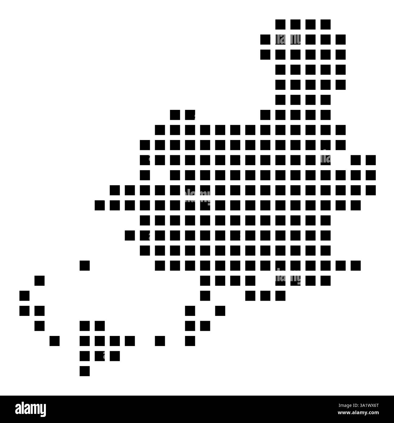 Symbol Map of the City Midland (Texas) showing the city with a pattern ...