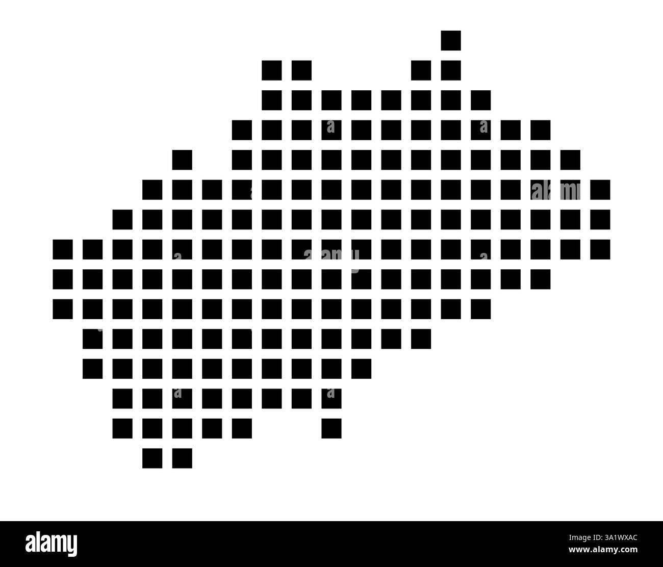 Symbol Map of the City Erie (Pennsylvania) showing the city with a ...