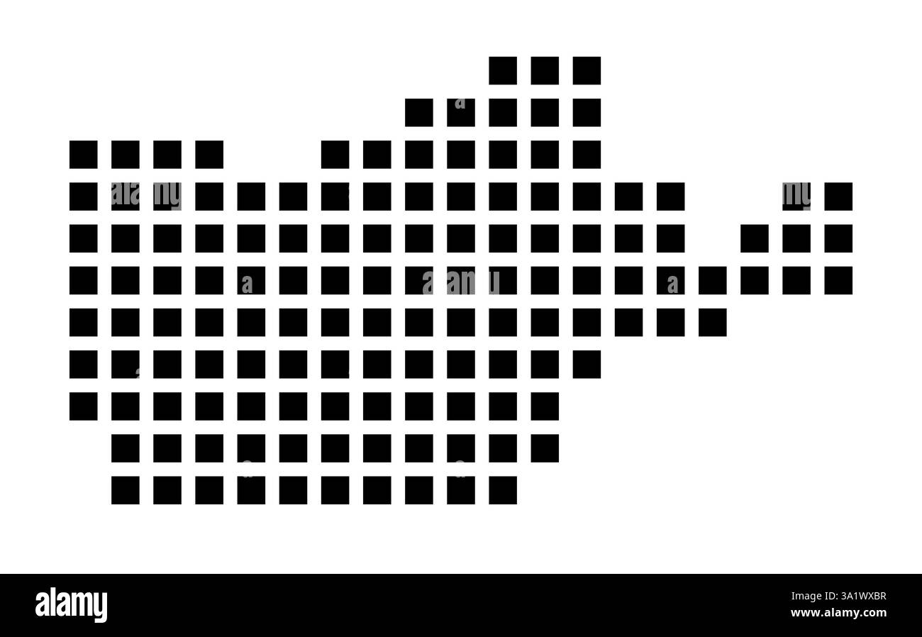 Symbol Map of the City Cranston (Rhode Island) showing the city with a ...