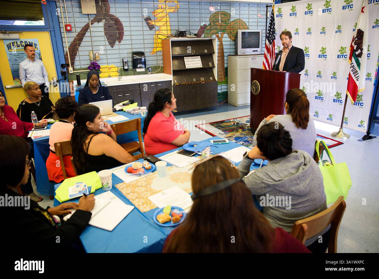 Compton, California, USA. 3rd Oct, 2017. JOSEPH 'JOE' SANBERG speaks ...