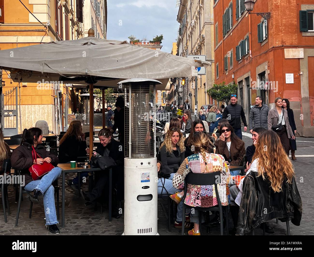Rome Italy, March 2025 - Monti district, aperitif, bar, cafe, al fresco ...