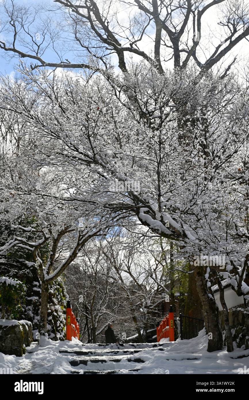 Snow scene in Ohara,Kyoto,Japan Stock Photo - Alamy