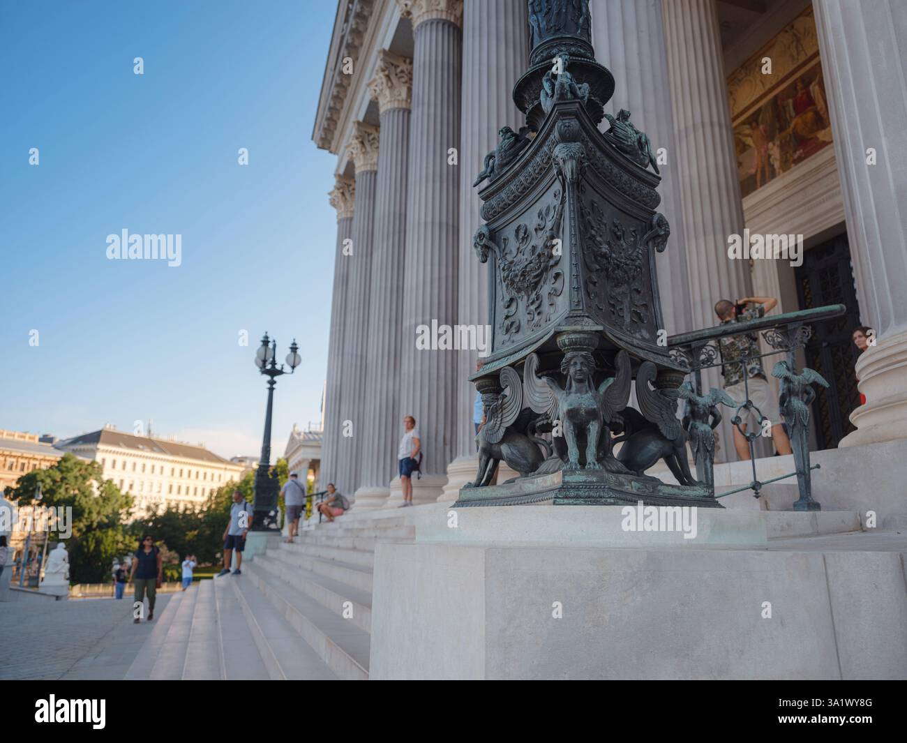 Vienna, Austria - July 10,2023 Incredible details of main entrance to ...