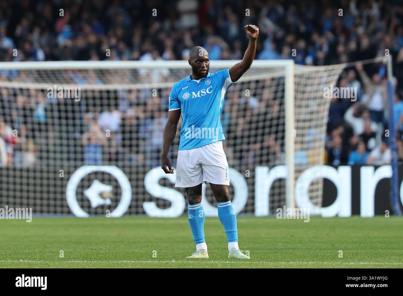 Napoli’s Romelu Lukaku during the Serie A soccer match between Napoli ...