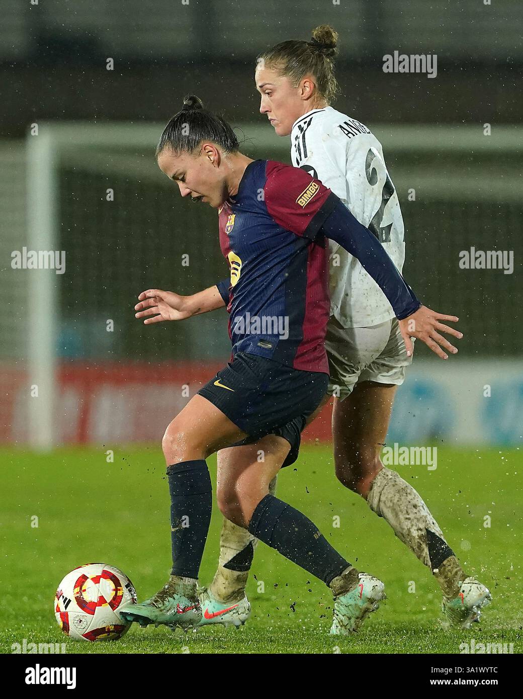 Madrid, Spain. 06th Mar, 2025. Real Madrid CF's Filippa Angeldahl (r ...