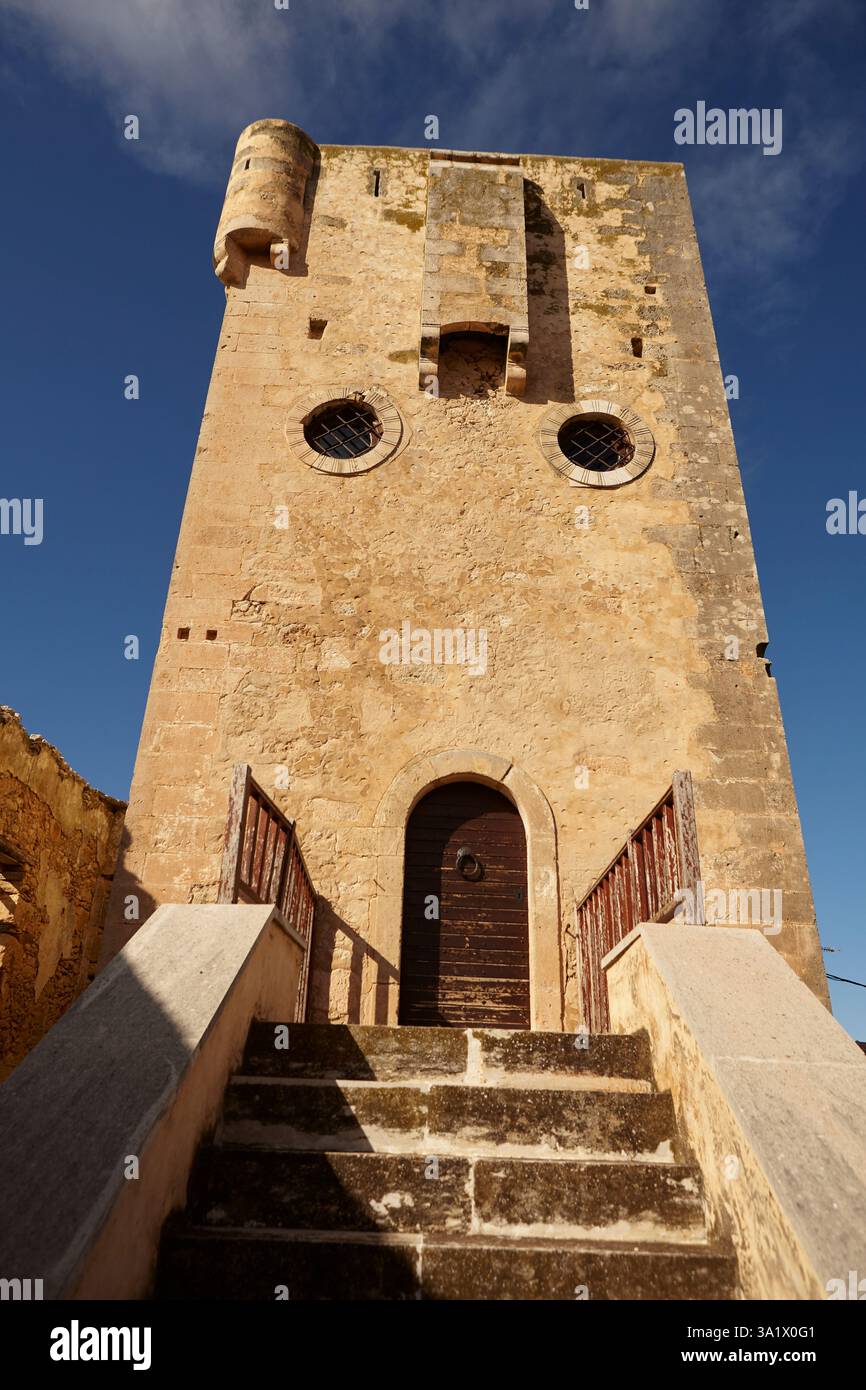Venetian towers (15th or 16th century) in Maroulas village, Rethymno ...