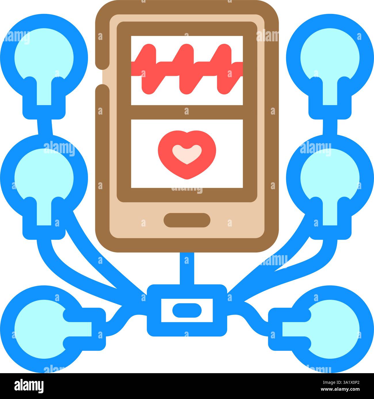 holter monitor cardiology color icon vector illustration Stock Vector ...