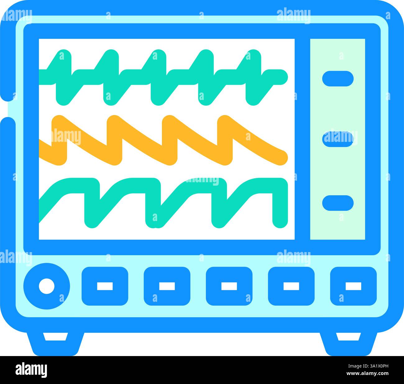 heart rate monitor cardiology color icon vector illustration Stock ...