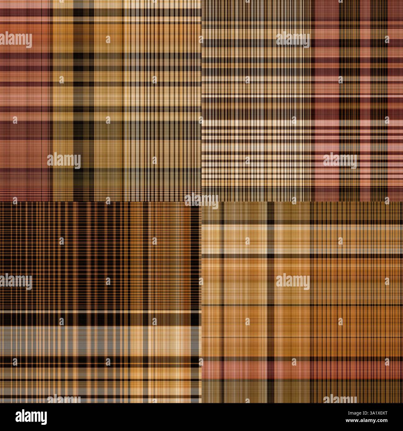 Warm fall gingham tartan check seamless pattern. Woven classic ...