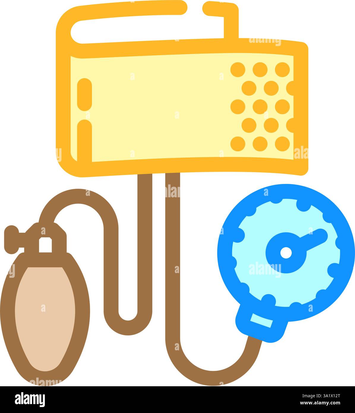 sphygmomanometer cardiology color icon vector illustration Stock Vector ...