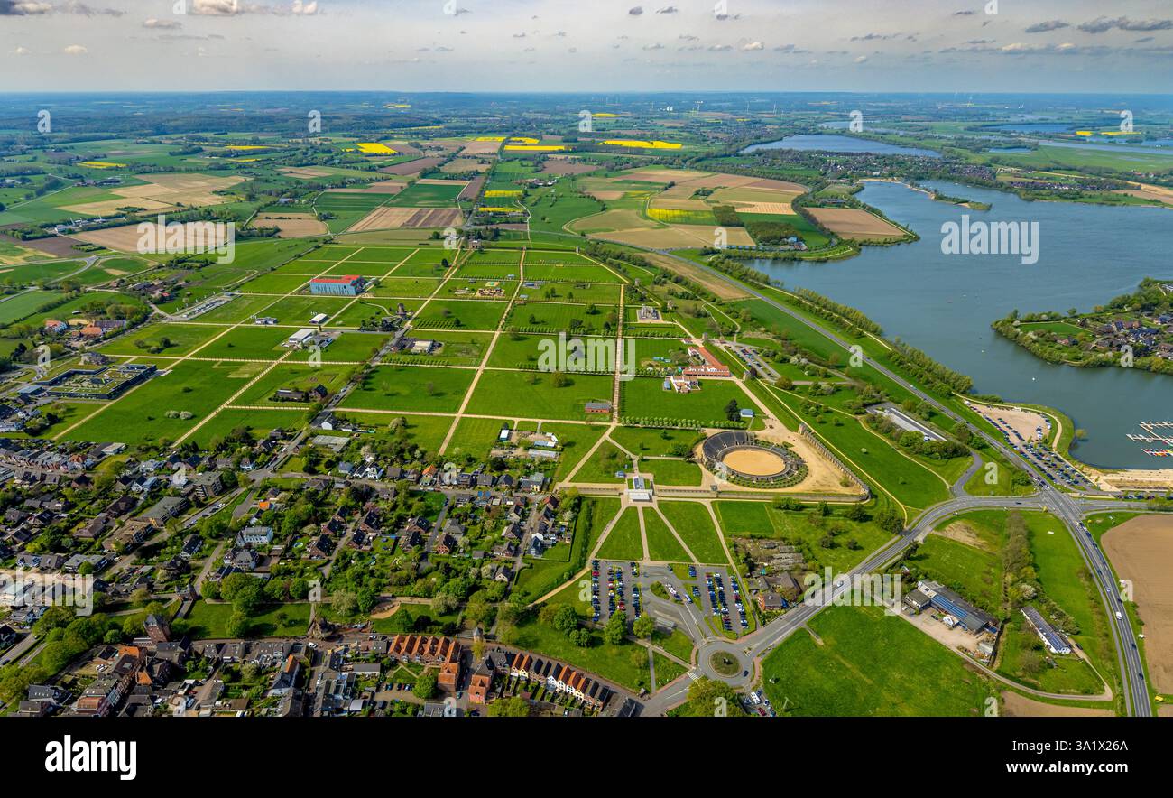 Aerial view, LVR-Archaeological Park Xanten at Xantener Südsee ...