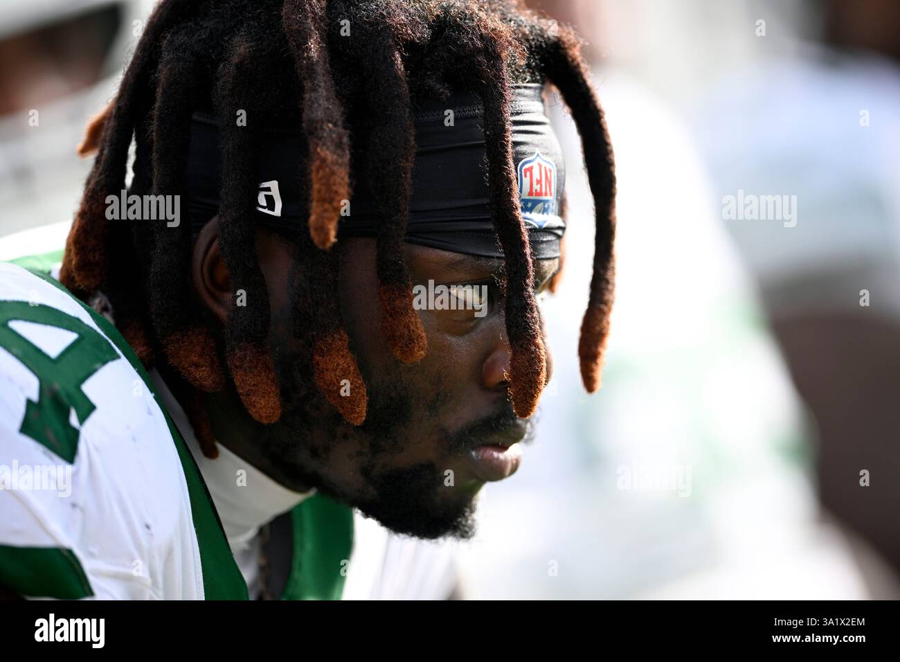 FILE - New York Jets defensive tackle Javon Kinlaw (54) looks on from ...