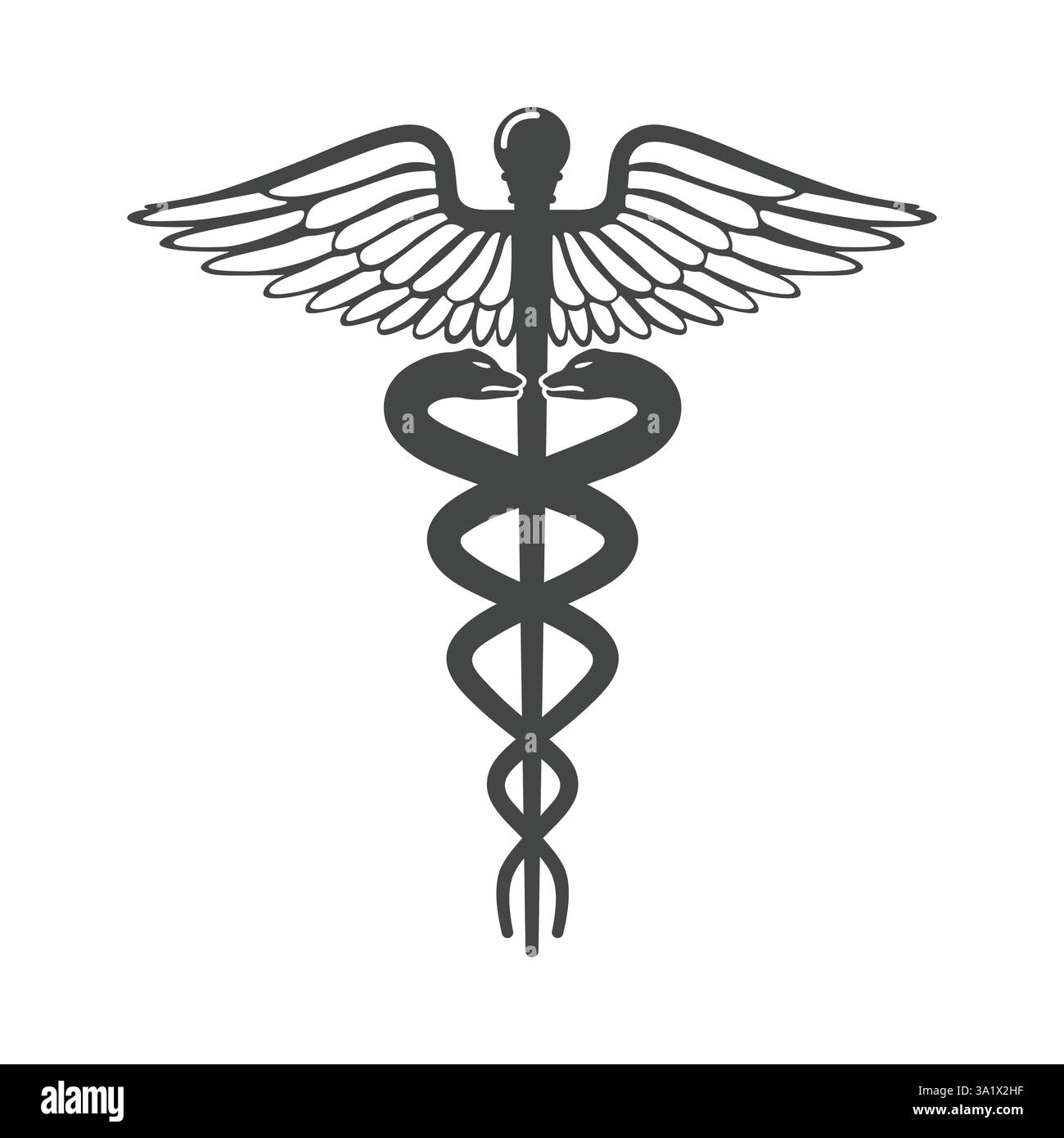 Caduceus symbol svg, Caduceus logo, Caduceus symbol icon, Medical snake ...