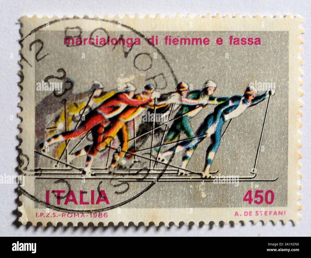 Collection of old Italian postage stamps Stock Photo - Alamy