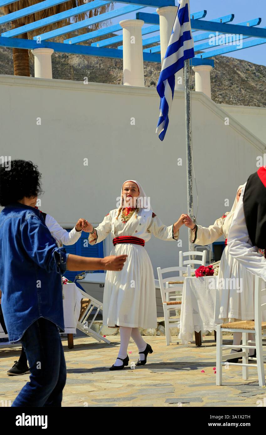 Tilos Island, Dodecanese. Scenes from filming of a television program ...